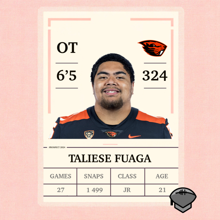 Taliese Fuaga, OT, Oregon State (Junior) – TheTrickPlay