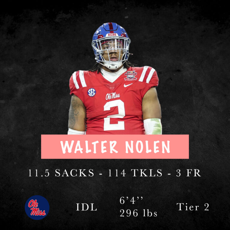 Walter Nolen, IDL, Ole Miss (Junior) – TheTrickPlay